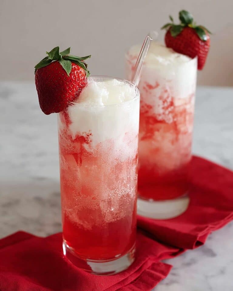 Delicious Italian Soda with Flavored Syrup and Fresh Fruit